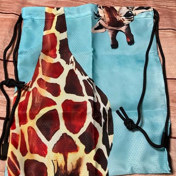 Bags | Drawstring Fun Giraffe Backpack Adult Kids Women Men | Poshmark